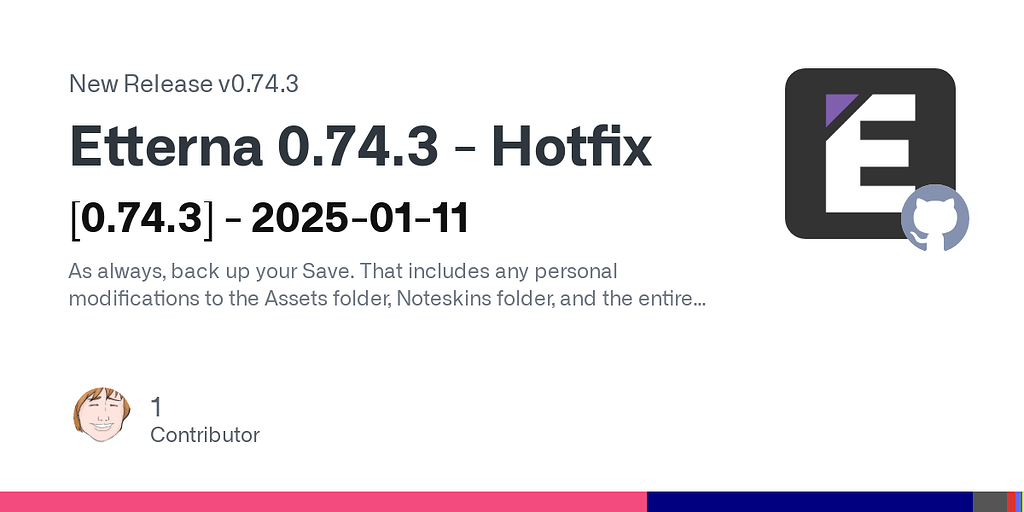 Etterna 0.74.3 Released - News - EtternaOnline Forums